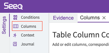 Configuring Table Columns